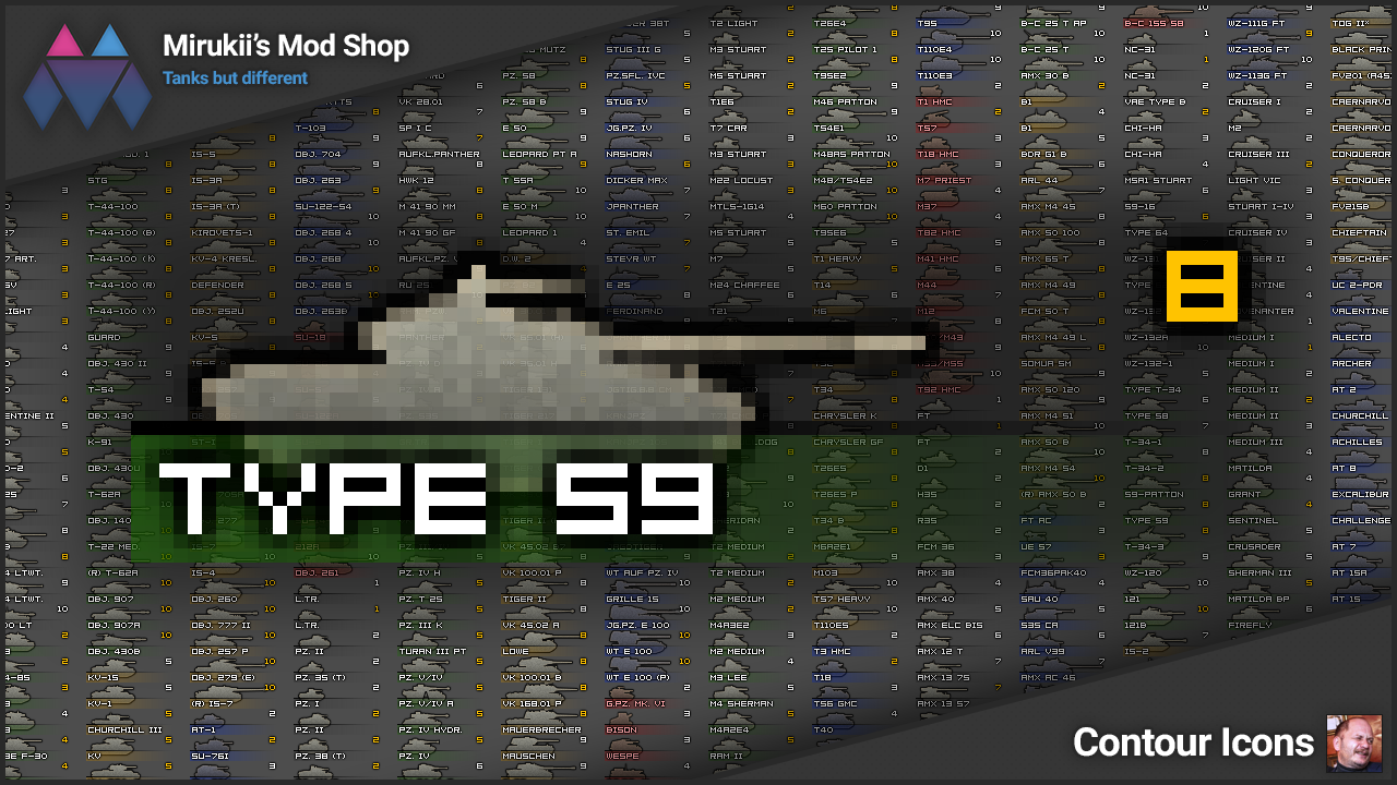 Mirukii's Contour Icons — download mods for World of Tanks (WoT)