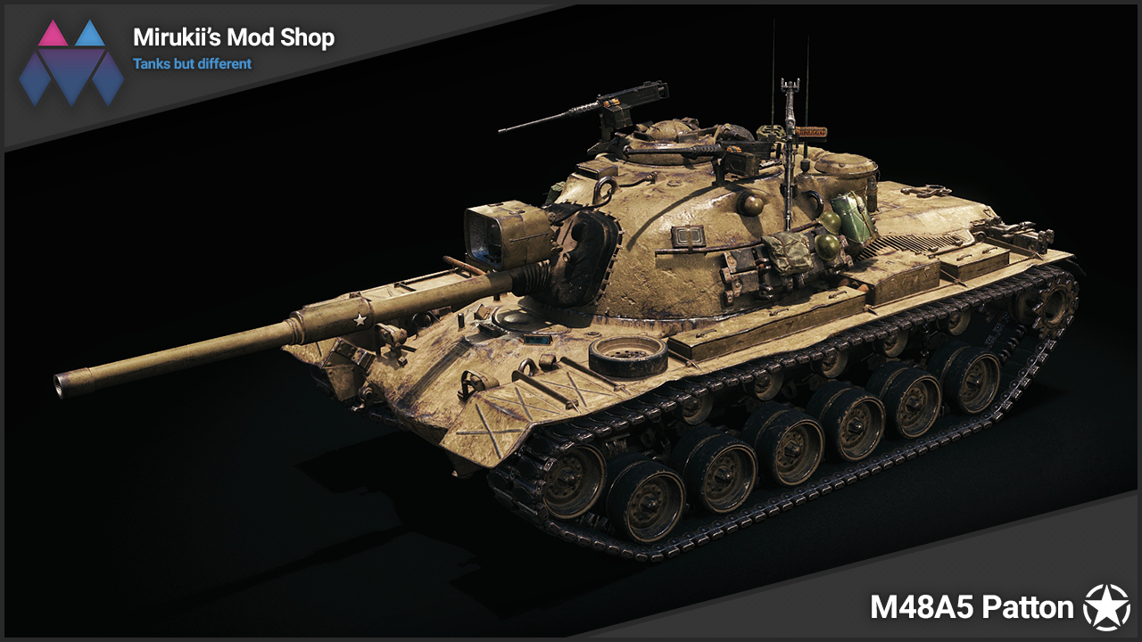 Mirukii's M48A5 Patton Remodel — download mods for World of Tanks (WoT)