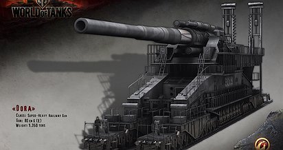 DORA GUN 80 cm Kanone 5 REMODEL FOR TKS 20 — download mods for World of ...